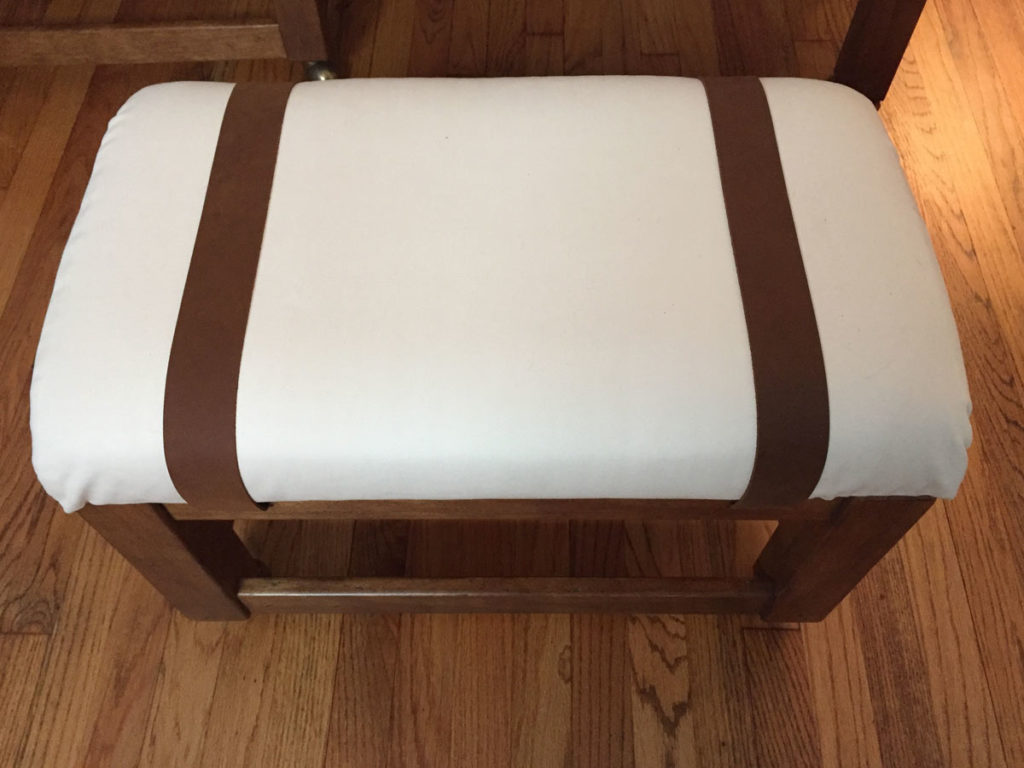 DIY Leather Strap Rolling Benches | And Then We Tried