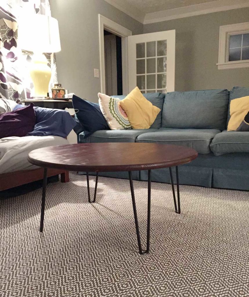 Colorful Living Room Refresh: Green Couch and Pink Rug | And Then We Tried