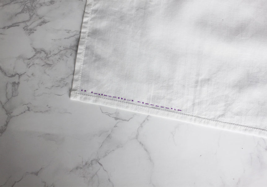 DIY Wedding Handkerchief with Morse Code | And Then We Tried