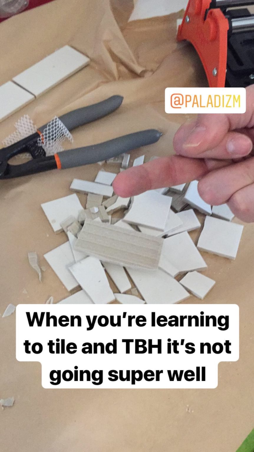 Tiling a Backsplash with Tile Mat: A SimpleMat Review | And Then We Tried